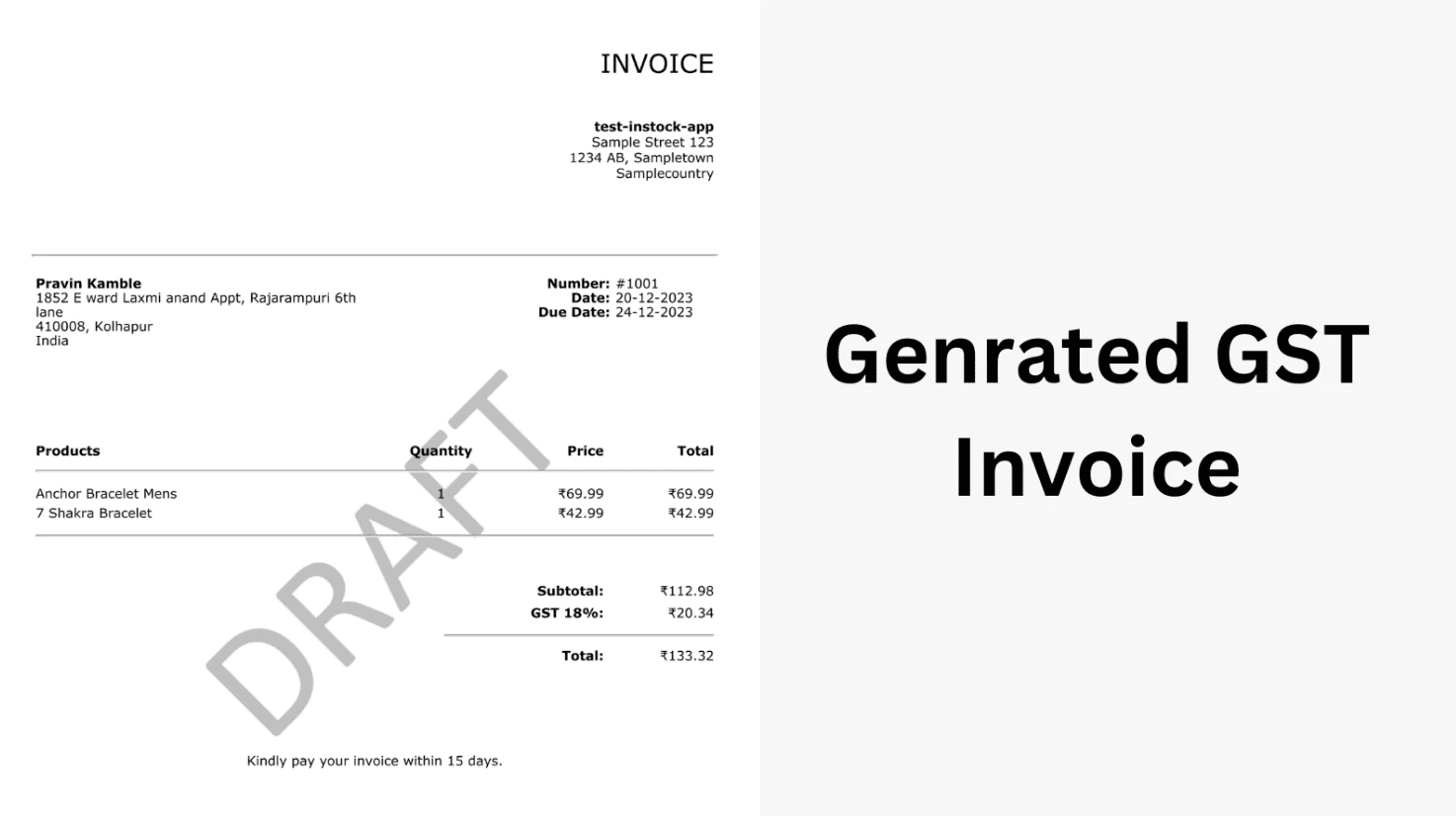 How to a Create GST Invoice in Shopify?